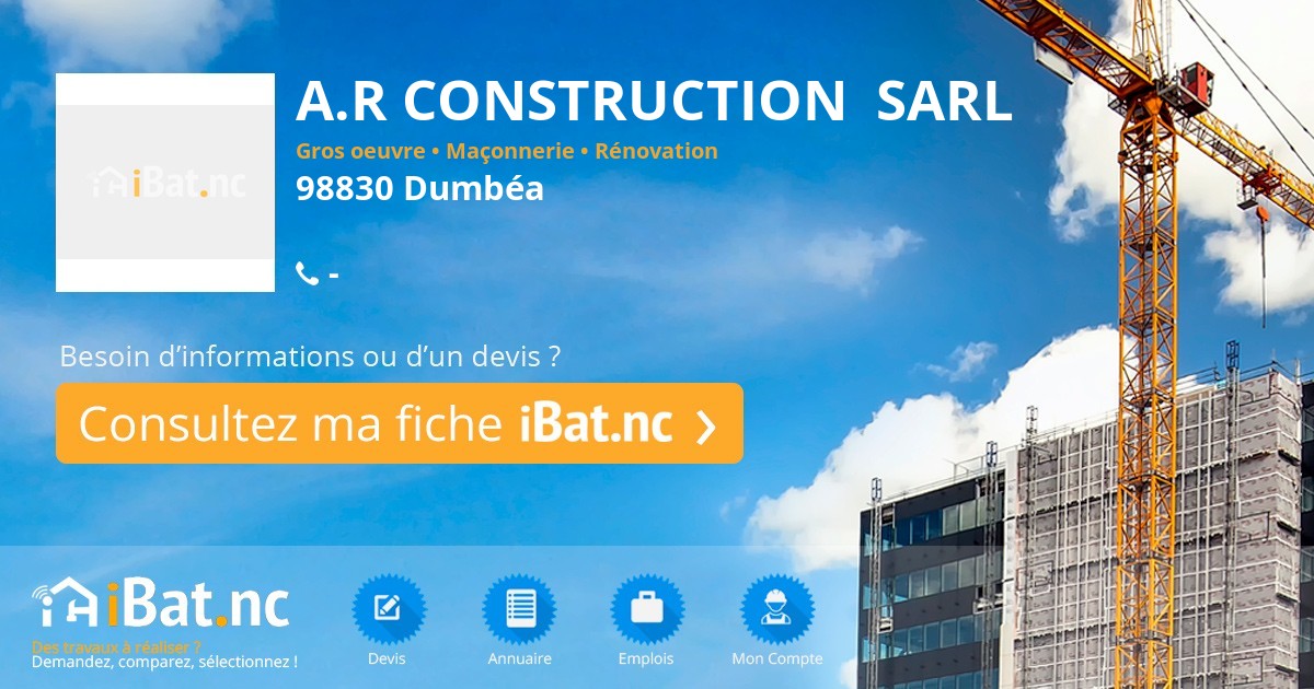 A.R CONSTRUCTION SARL